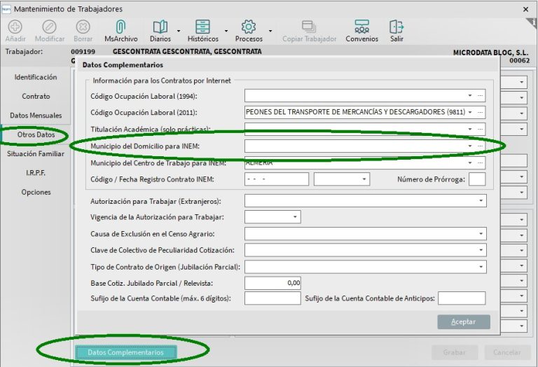 Exportación a Gescontrat@ - Cegid Microdata