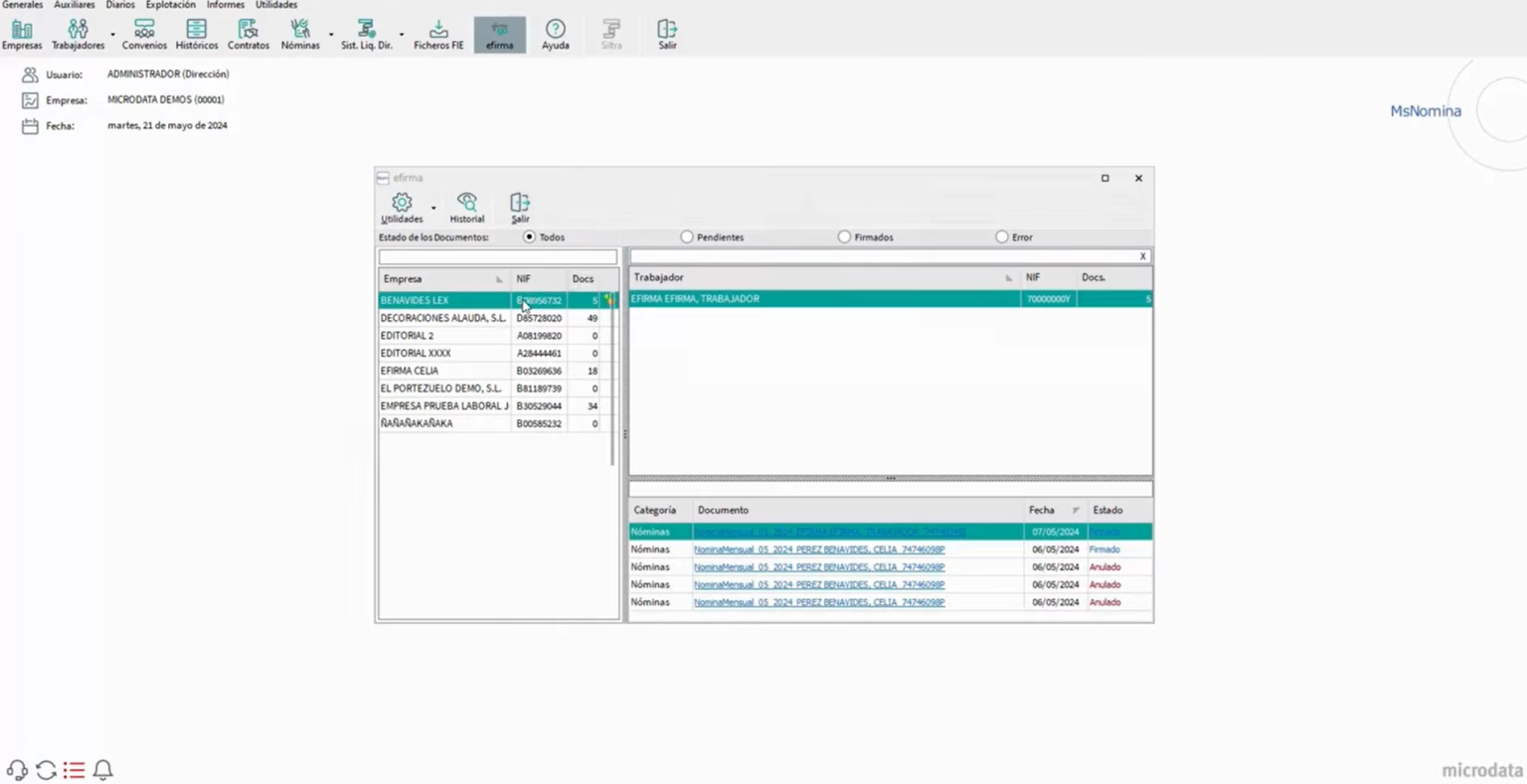 efirma GO integrado con MsNómina - Cegid Microdata